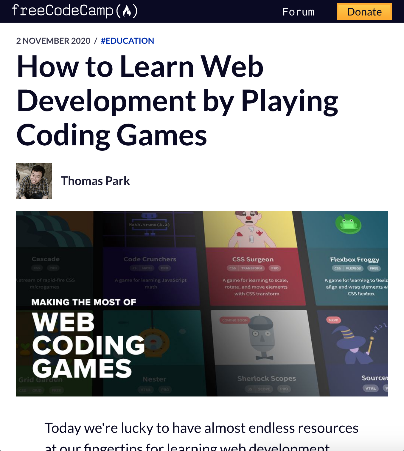 Making the most of web coding games | Codepip