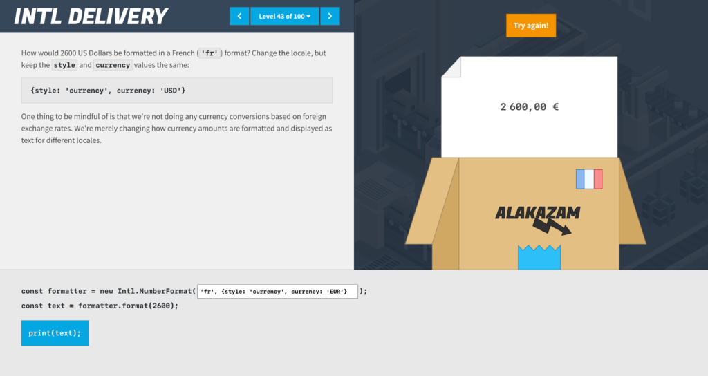 Intl Delivery A Game About Javascript S Internationalization Api Has Landed Codepip